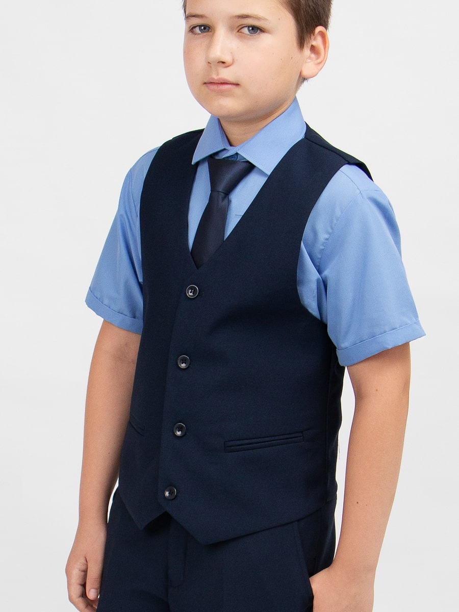 Жилет Excellence для мальчика 07153 цвет: синий купить от 615₽ в интернет-магазине Bs-Gs.ru